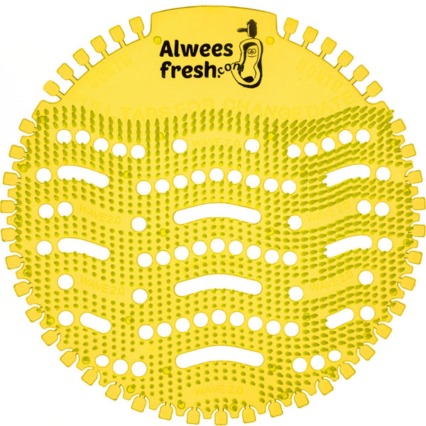 Lemon Urinal Screens Case of 10 for Fresh Washrooms - Alwees Fresh